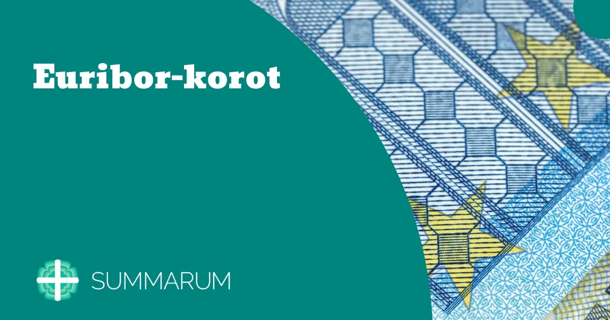 Euribor-korot päivittäin 2026 – Korot ovat laskussa